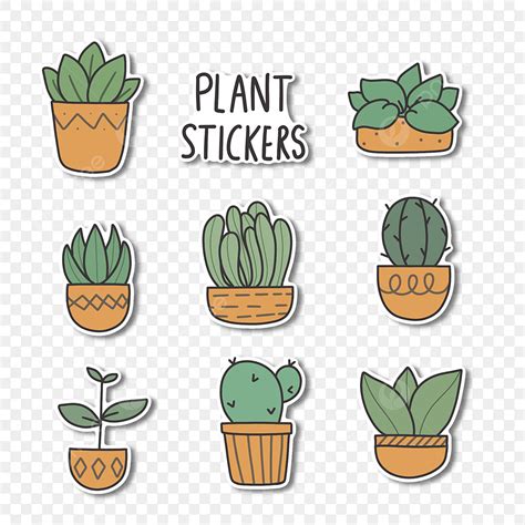 귀여운 일러스트 판자 스티커 클립 아트 스티커 식물 Png 일러스트 및 Psd 이미지 무료 다운로드 Pngtree