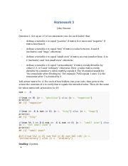 Homework Docx Homework John Vincent Question Set Up An If Else