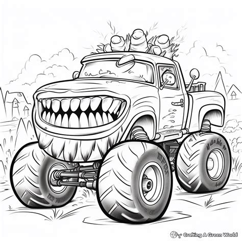 Monster Truck Coloring Pages Free And Printable All For One