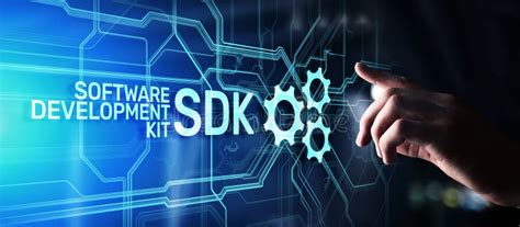 SDK Software Development Kit Programming Language Technology Concept On Virtual Screen Stock