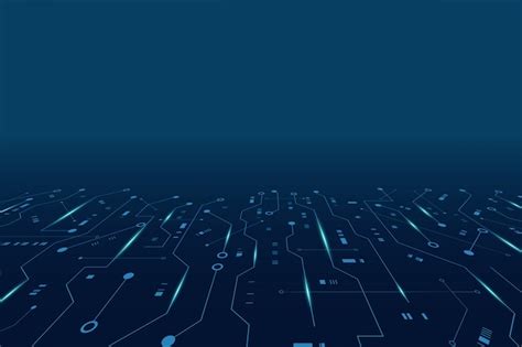 미래의 회로 기판 전자 마더 보드 통신 및 엔지니어링 개념 첨단 디지털 기술 개념 프리미엄 벡터