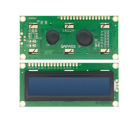 display lcd pantalla 16x2 fondo azul arduino pic 1602a rhetorics pcb