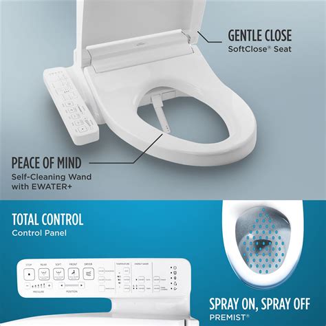 Toto Sw3074 01 Washlet C2 Electronic Bidet Toilet Seat With Premist And