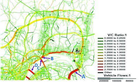 Traffic Assignment Result Congested Corridor Roads Download Scientific Diagram
