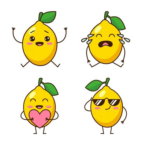 دانلود وکتور شخصیت های کارتونی طرح میوه لیمو دانلود رایگان فایل لایه