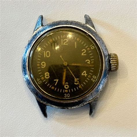 Bulova Wwii Us Army A 11 Military Issue Black Dial Hacking Wrist Watch A11 Watchcharts Marketplace
