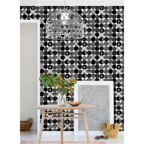 Bold Wallpaper From Marimekko Marimekko Navy Puketti Peel And Stick