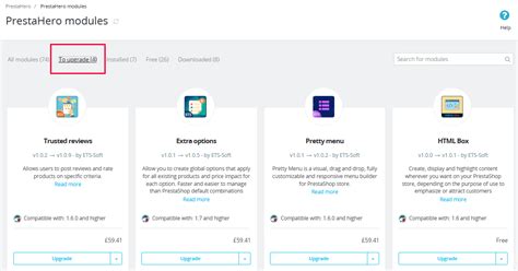 How To Install And Upgrade PrestaHero S Modules