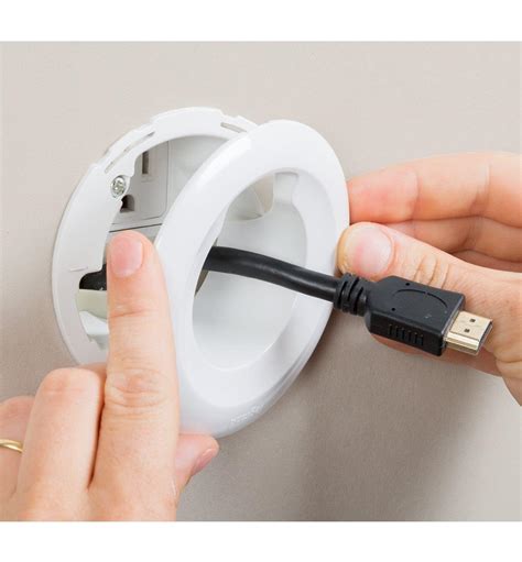 Cable Grommet Kit For Wall Mounted Electronics Lee Valley Tools