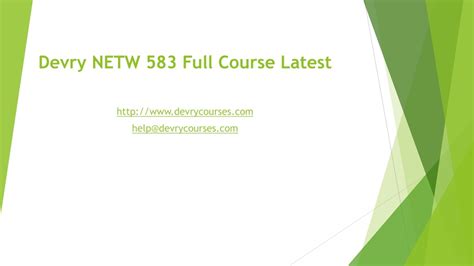 PPT Devry NETW 583 Full Course Latest PowerPoint Presentation Free Download ID 8250469