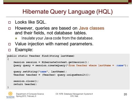 Cs 157b Database Management Systems Ii February 6 Class Meeting
