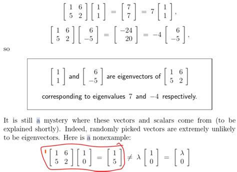 Why Cant We Define An Eigenvalue Of A Matrix As Any Scalar Value • Physics Forums