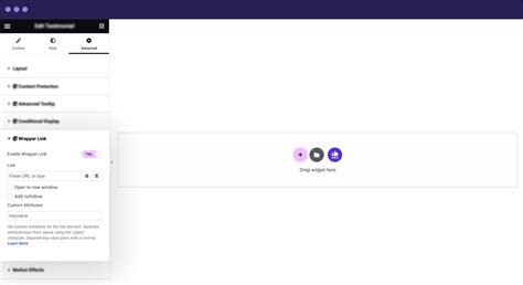 wrapper link essential addons for elementor