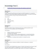 Knowledge Test Docx Knowledge Test SITXGLC Research And Comply With Regulatory