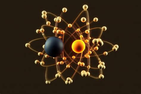 Premium Ai Image One Small And One Big Molecule In Form Of Atom