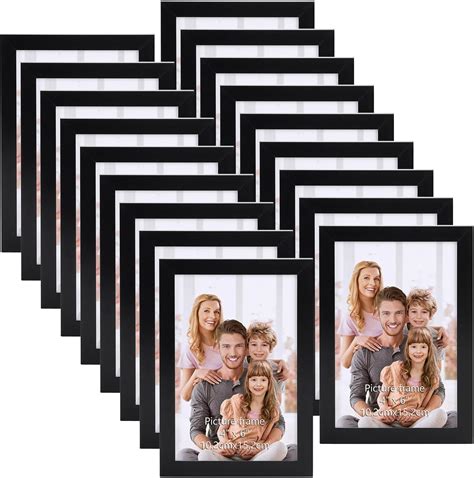 Wiftrey 18 Pack 4x6 Picture Frame Black 4 X 6 Photo Frames Bulk For