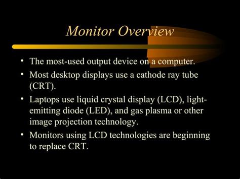 Lcd Monitors Ppt