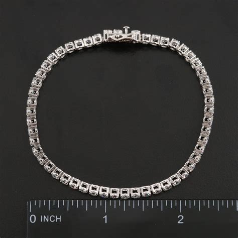 Platinum 686 Ctw Lab Grown Diamond Line Bracelet Ebth