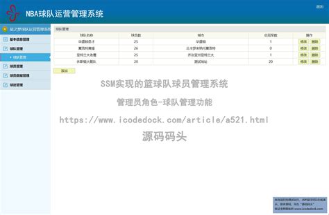 基于jsp mysql spring mybatis的ssm实现的篮球队球员管理系统eclipse源码代码 源码码头