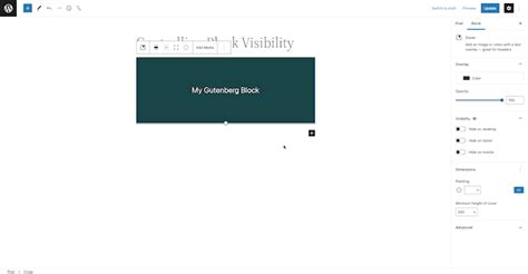 How To Create Block Visibility Extension For Gutenberg Gutenberg Hub