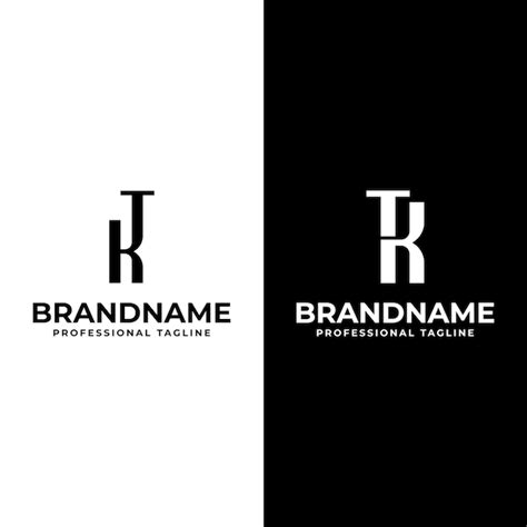 Premium Vector Letters Kt And Tk Monogram Logo Suitable For Any Business With Tk Or Kt Initials