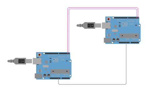 Circuit Design Comunicação Serial Tinkercad