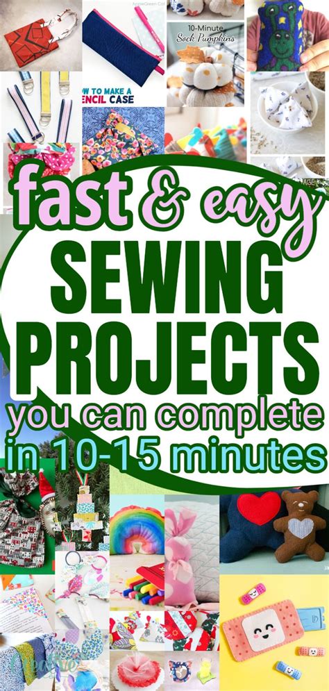 50 Sewing Projects To Make In 10 15 Minutes Easy Peasy Creative Ideas