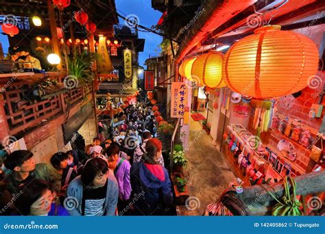 Jiufen Old Street Editorial Photography Image Of Famous 142405862