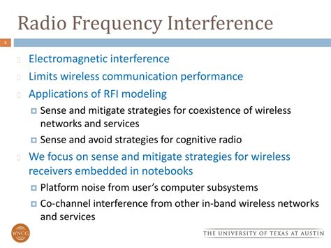 Ppt Radio Frequency Interference Sensing And Mitigation In Wireless