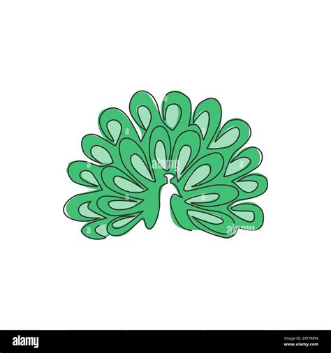 One Single Line Drawing Of Beautiful Peacock For Company Logo Identity Big Avian Mascot Concept