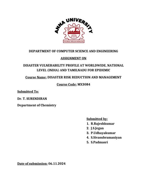 Disaster Vulnerability Profile At Worldwide 3 Pdf