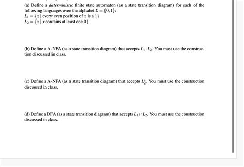 A Define A Deterministic Finite State Automaton As Chegg