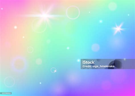 프린세스 그라디언트 핑크 소녀 홀로그램 유니콘 초대장 무지개 빛깔의 은하 효과 보라색 반짝임 패턴 파란색 화려한 배경입니다 카와이 배경막 꿈의 공주 그라디언트 1980년에