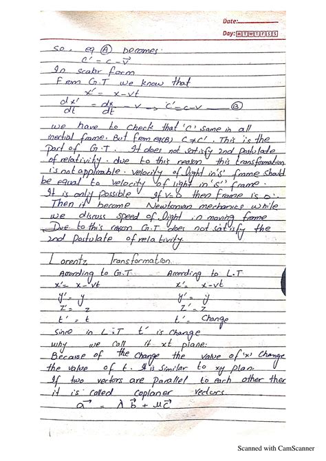 Solution Lorentz Transformation And Inverse Lorentz Transformation