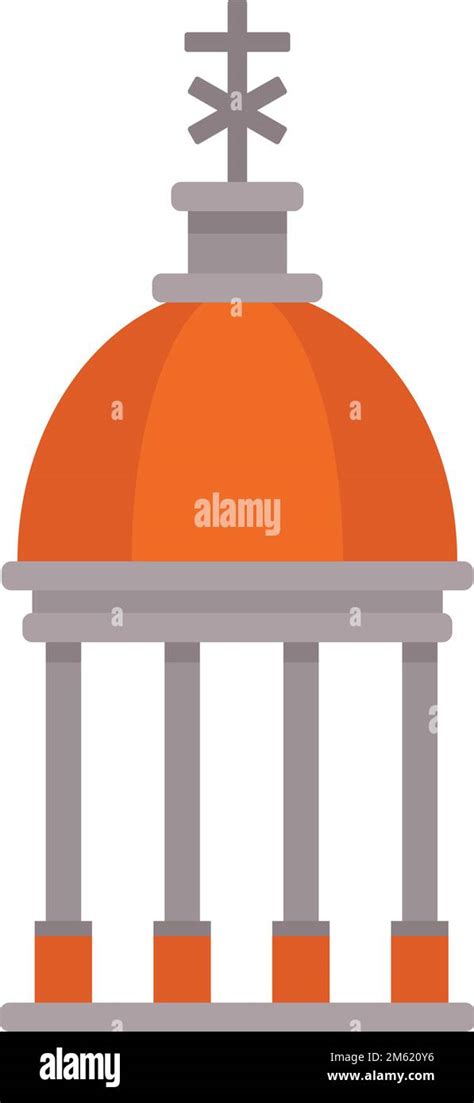 Cupola Icon Flat Vector Dome Russian Protect Cupola Isolated Stock