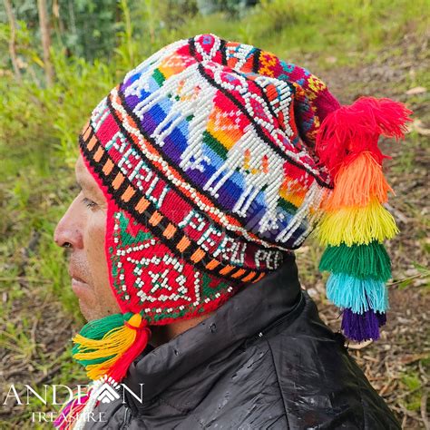Traditional Andean Chullo Shaman Hat Chullo Qero Andean Hat Typical Inca Garment