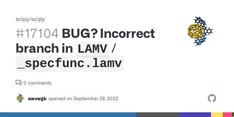 Bug Incorrect Branch In `lamv` `specfunclamv` · Issue 17104