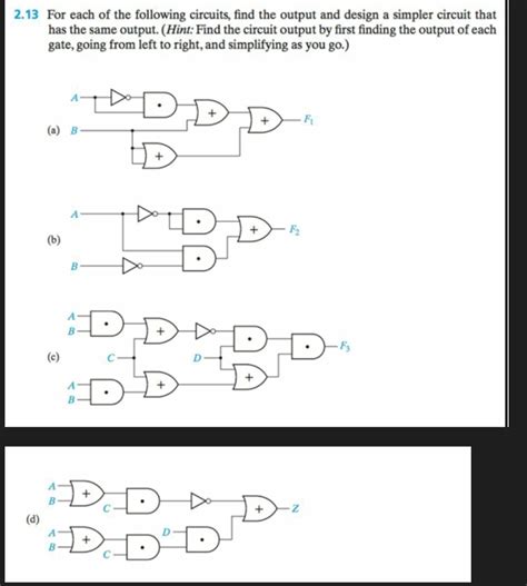 Solved For Each Of The Following Circuits Find The Chegg