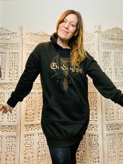 Goddess Top Goddess clothing Goddess Hoodie dress Loose | Etsy