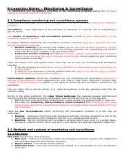 Effective Compliance Monitoring Surveillance Strategies Course Hero