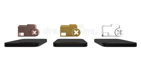 Colorful Delete Folder Icon Isolated On White Background Delete Or