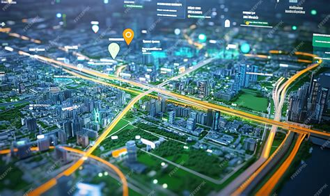 A Smart City Map Showing Realtime Updates Premium Ai Generated Image