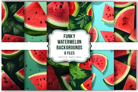 Funky Watermelon Backgrounds Pack Graphic By Poster Boutique · Creative