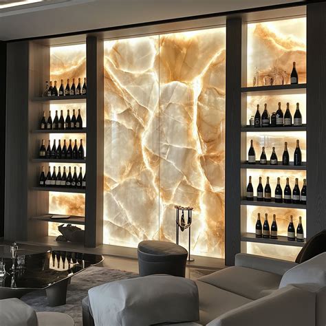 Captivating Winery Design Backlit Cabinet Wall Home Bar Designs
