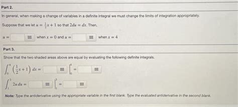 Solved Part In General When Making A Change Of Variables Chegg Com