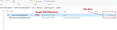 Create Self Contained Single Executable EXE In NET Core