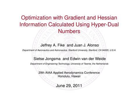 pdf optimization with gradient and hessian information calculated
