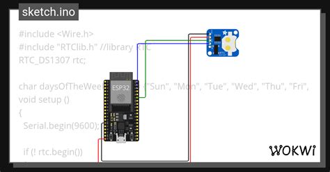 Simulasi Rtc Ds1307 By Izal Wokwi Esp32 Stm32 Arduino Simulator