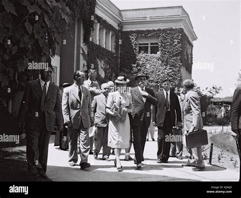 Prof Chaim Weizmann And Mrs Vera Weizmann With Mr David Remez