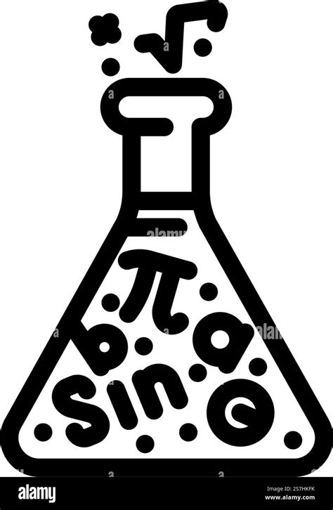 Math Science Education Line Icon Vector Math Science Education Sign